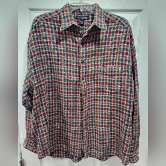 Structure | Shirts | Vintage 9s Structure Heavy Weave Button Up Xl ...